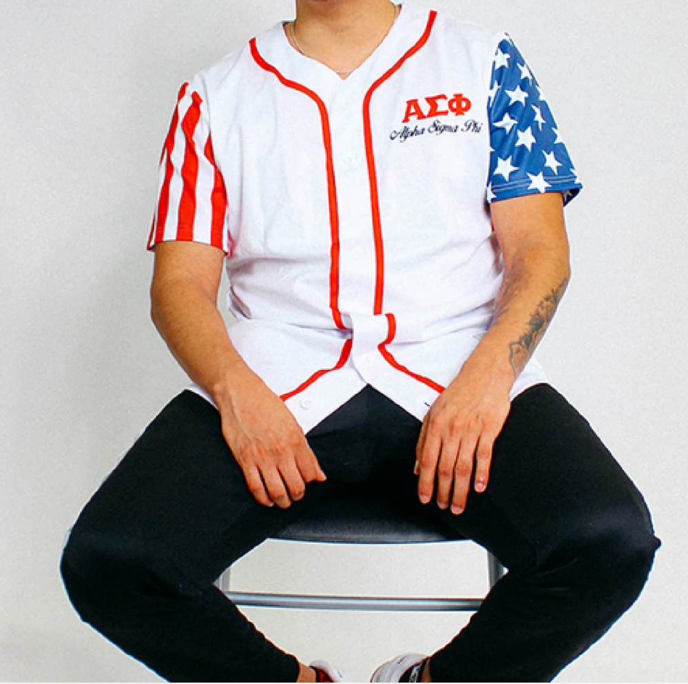 Lambda Phi Epsilon - Miami Beach Splash Baseball Jersey – Kinetic ...