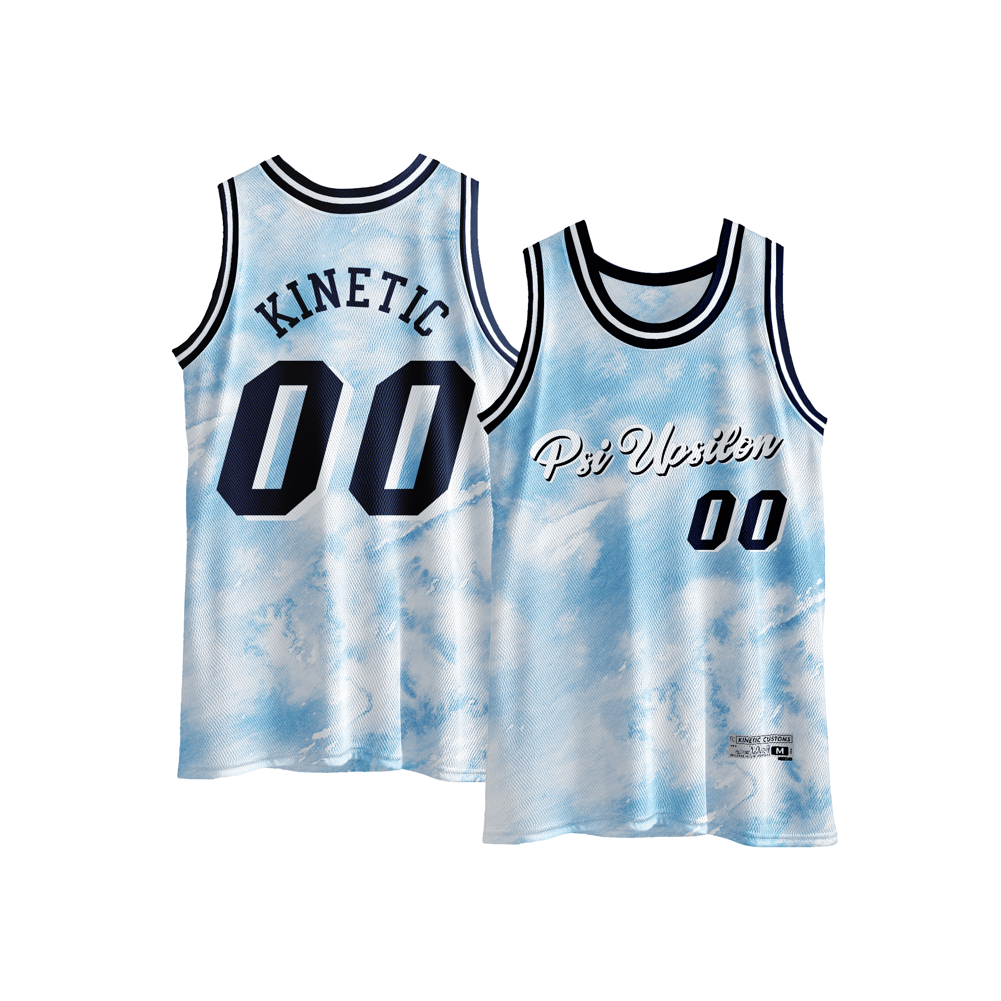 Psi Upsilon - Blue Sky Basketball Jersey – Kinetic Society LLC