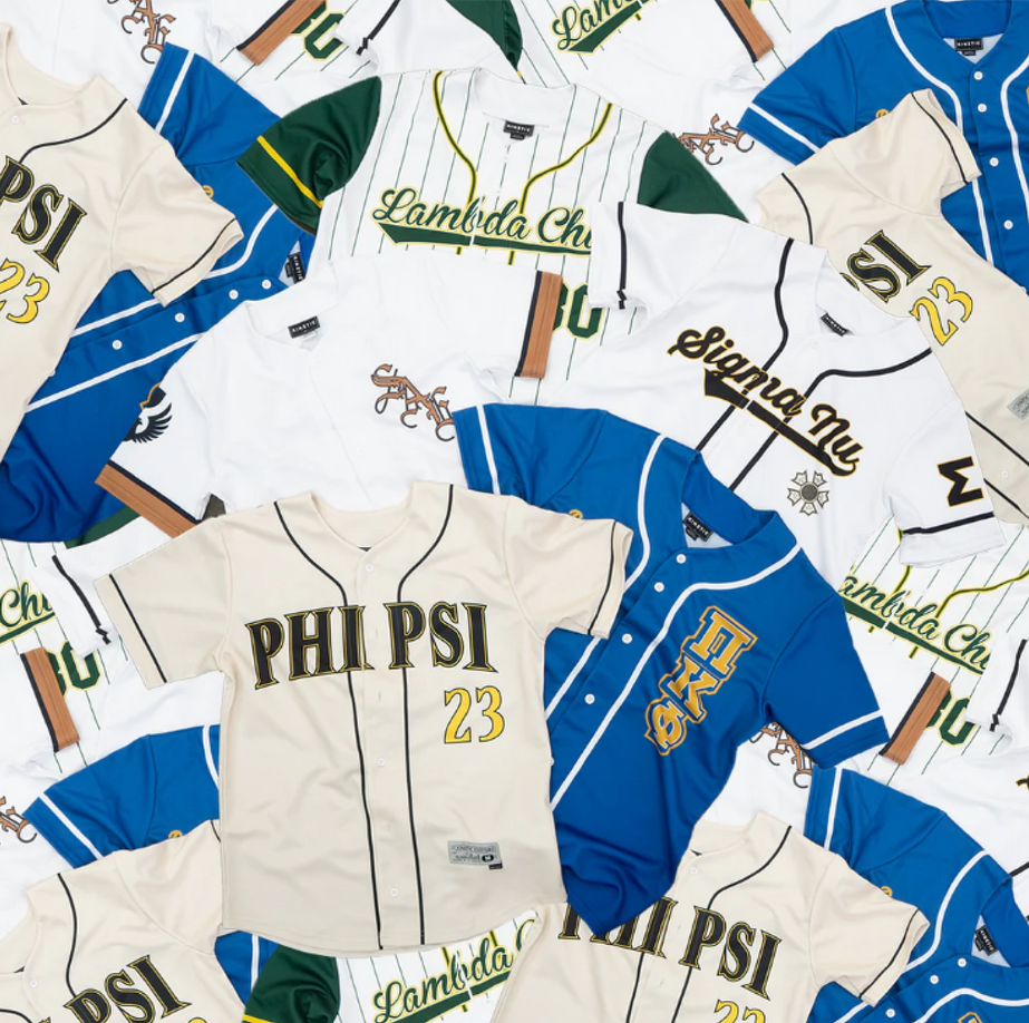 Delta Chi - Miami Beach Splash Baseball Jersey – Kinetic Society LLC